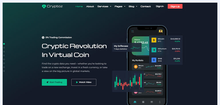 Trending Cryptocurrency WordPress Website Themes - ThemesLay