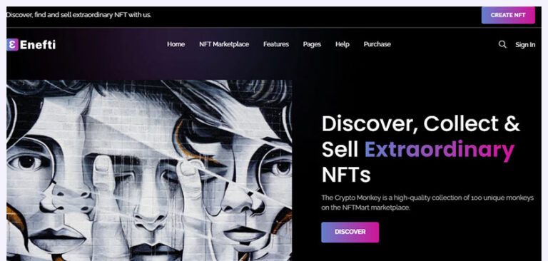 NFT Crypto Collectibles Marketplace Templates & Themes - ThemesLay