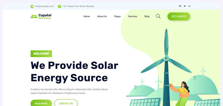Solar Energy website and WordPress best Themes - Themeslay