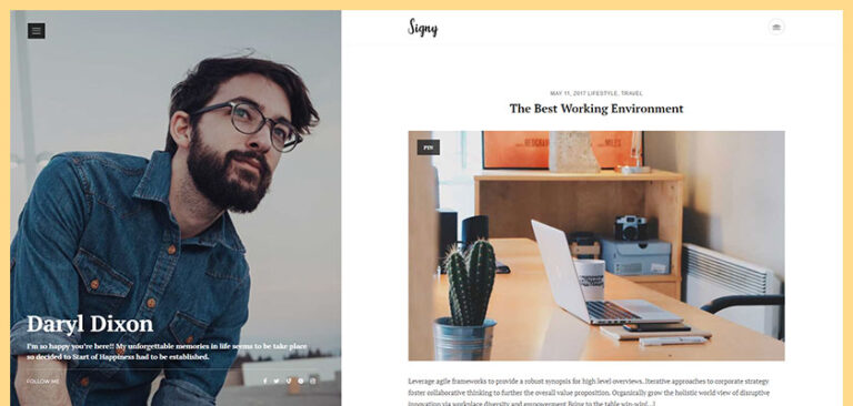 20+ Beautiful Personal Blog WordPress Themes - ThemesLay