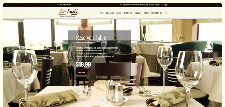 Japanese Restaurant Website Templates & Themes - ThemesLay