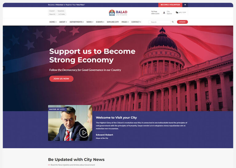 Top Most Government Website Template and themes - ThemesLay