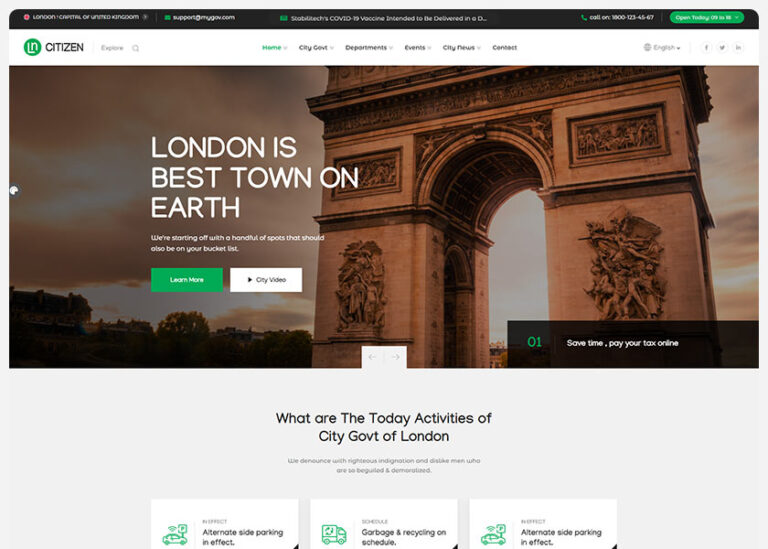 Top Most Government Website Template and themes - ThemesLay