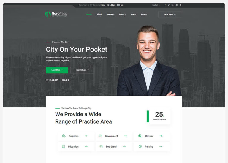 Top Most Government Website Template and themes - ThemesLay