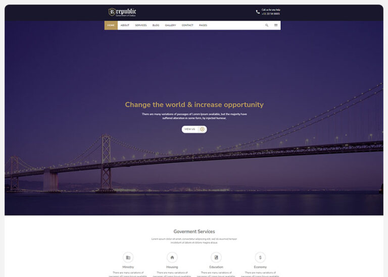 Top Most Government Website Template and themes - ThemesLay