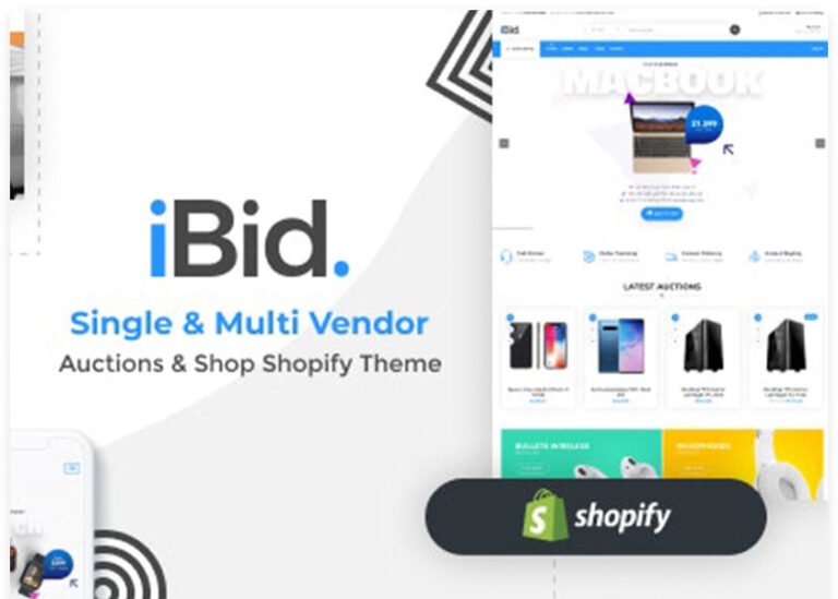 Auction website and online bidding website themes & templates