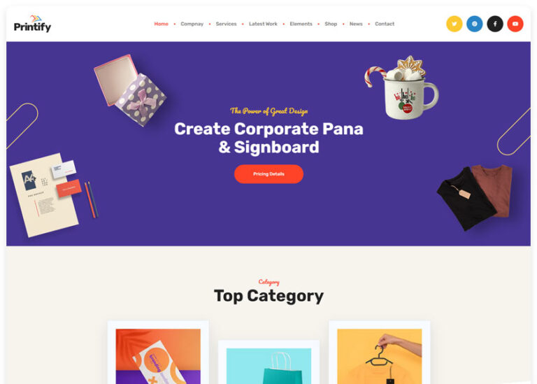Print Shop WordPress Themes Premium Download - Themeslay