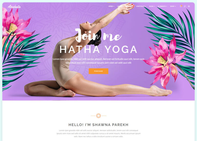 Best yoga website templates for free and premium download