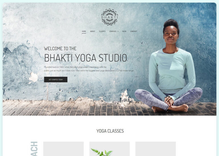 Best yoga website templates for free and premium download