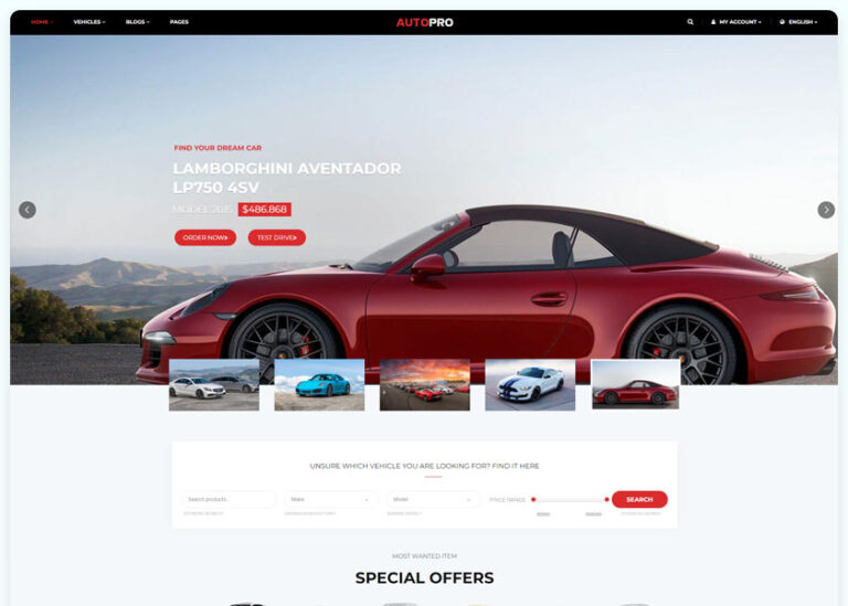Auto Dealer & Auto Parts WooCommerce WordPress Themes free download