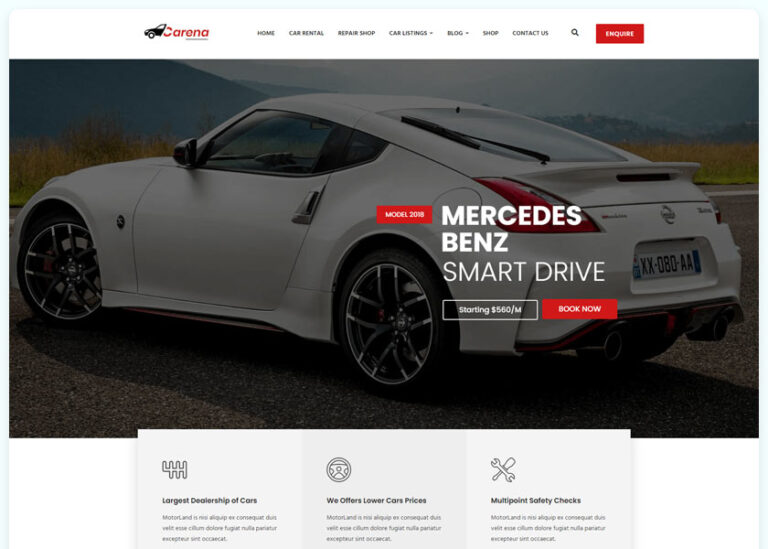 Auto Dealer & Auto Parts WooCommerce WordPress Themes free download