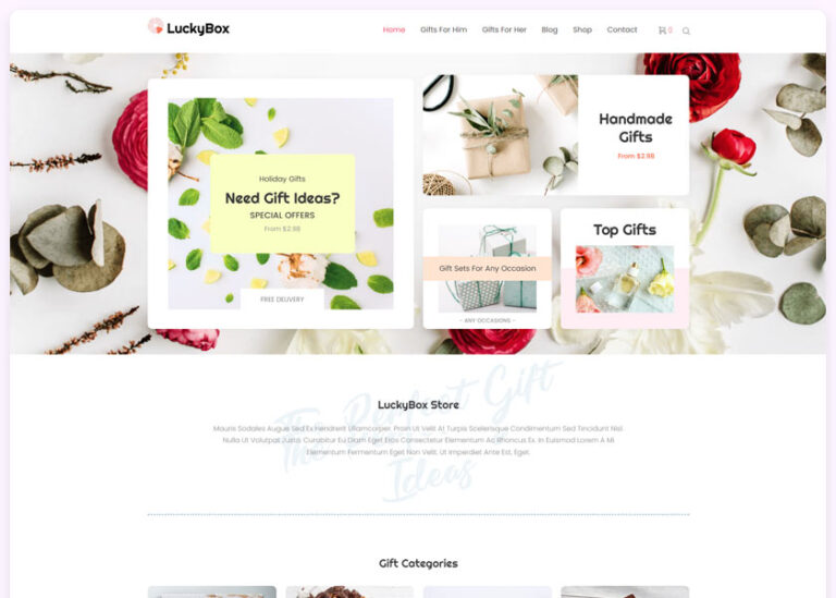 Gift Store WooCommerce Templates for WordPress Theme Free download
