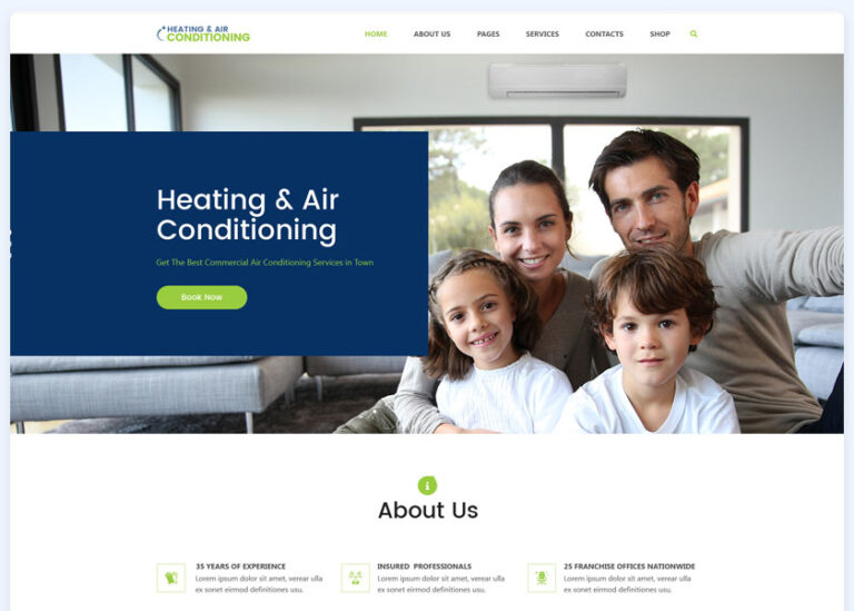 Best Air Conditioning website templates premium download
