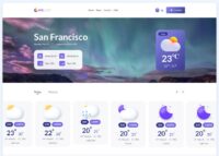 Weather website themes and Templates free download