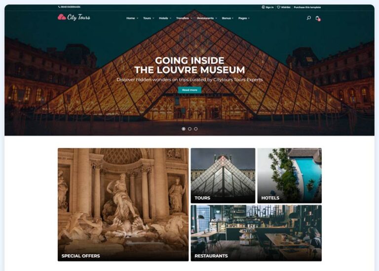 Travel & Tour website premium HTML themes template