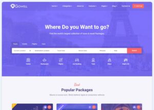Travel & Tour website premium HTML themes template