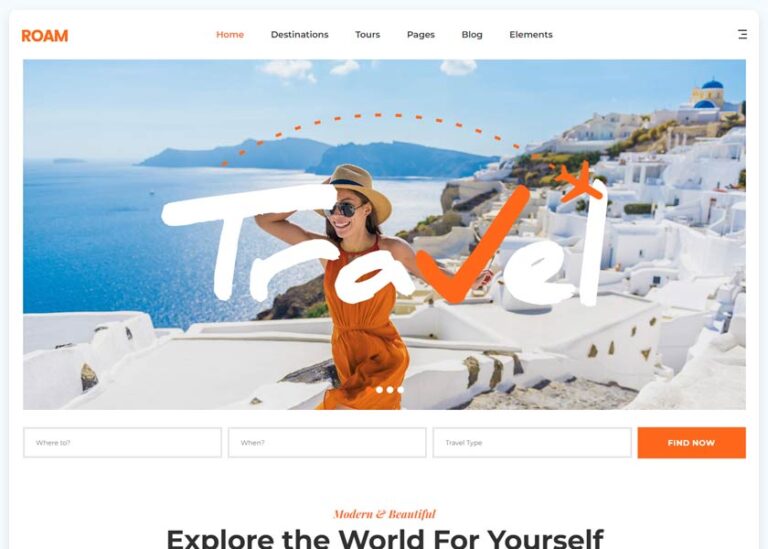 Travel WordPress website themes premium and free download