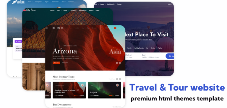 Travel & Tour website premium HTML themes template
