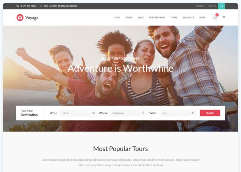 Travel WordPress website themes premium and free download