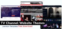 TV Channel Website Themes & premium Templates free download