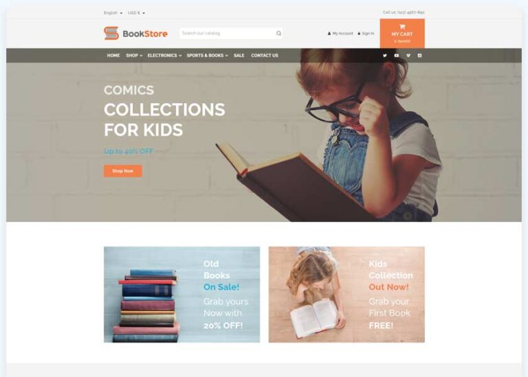 Comic Store & comic book store website templates free download