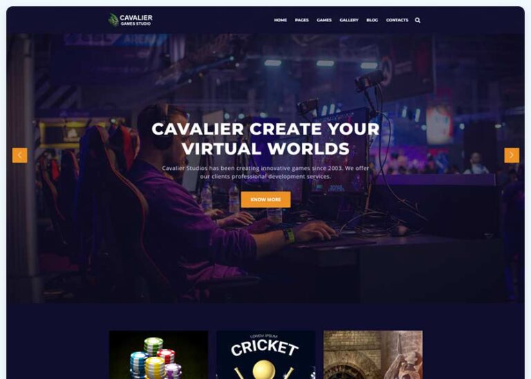 Latest Games Website Templates Free & Premium Download