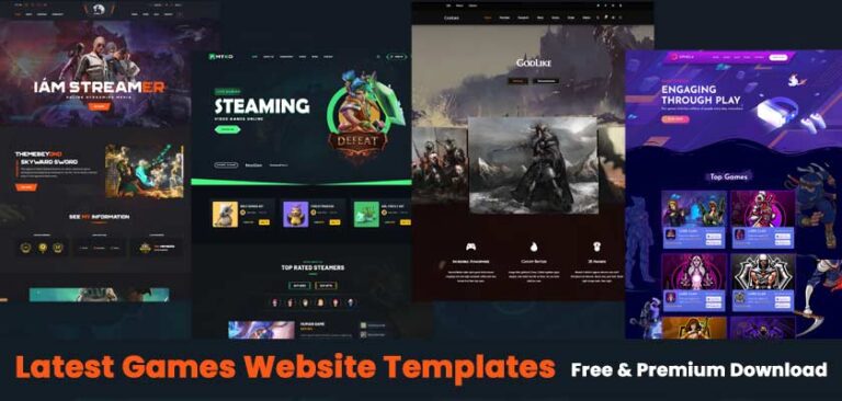 Latest Games Website Templates Free & Premium Download