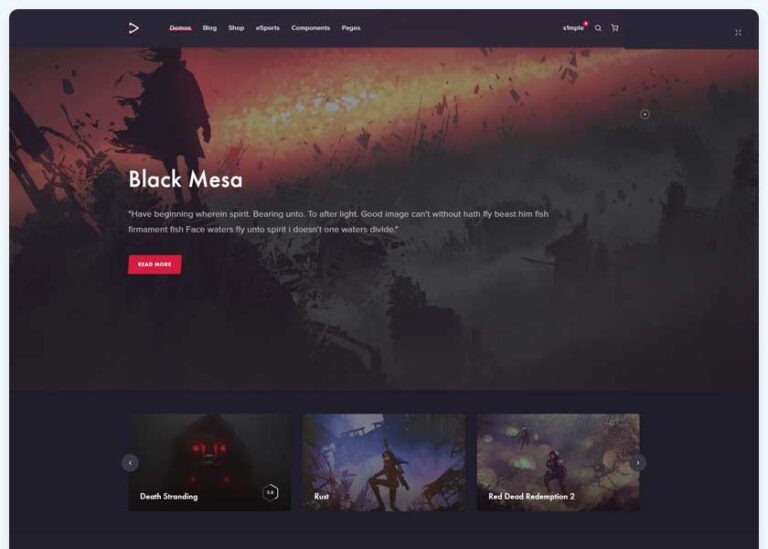 Latest Games Website Templates Free & Premium Download