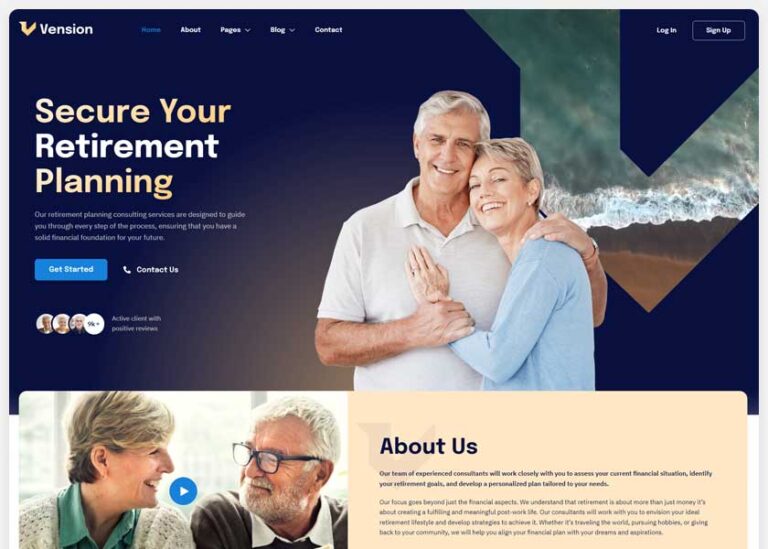Download best Retirement Planning website Templates and Themes
