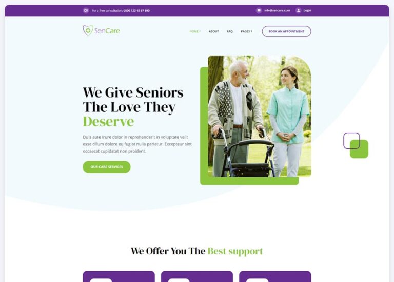 Latest Elderly Care website template download - Website Templates ...