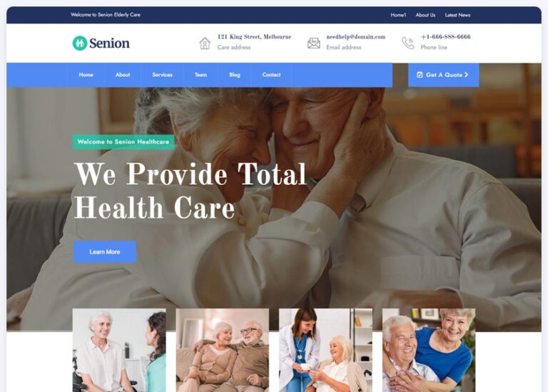 Latest Elderly Care website template download - Website Templates ...