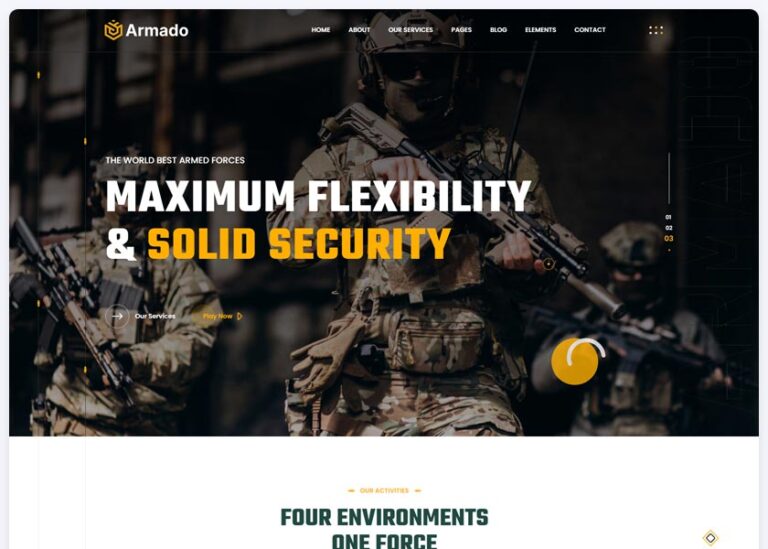 Latest beautiful Military Website Templates and Themes - Website ...