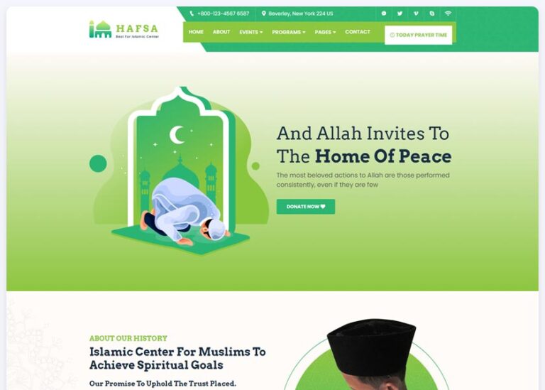 Islamic Center Best Websites themes & templates