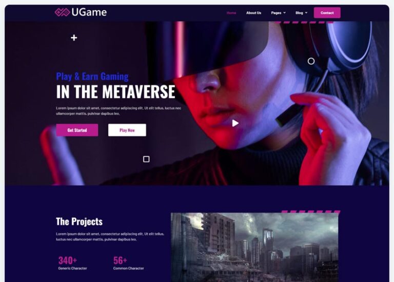 NFT Game website Themes, template & kit - Website Templates & Premium ...