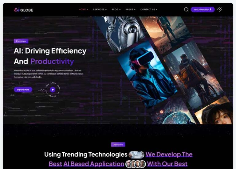 Artificial Intelligence Technology Theme & Templates - Website ...