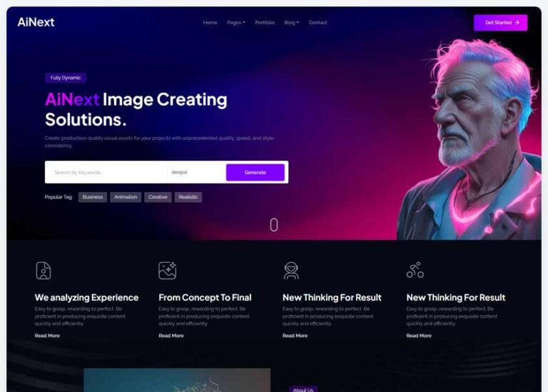 Artificial Intelligence Technology Theme & Templates - Website ...