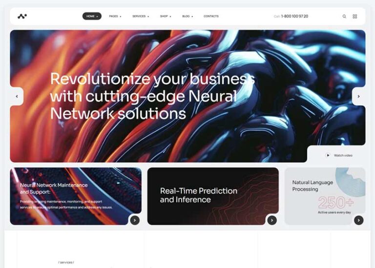Artificial Intelligence Technology Theme & Templates - Website ...
