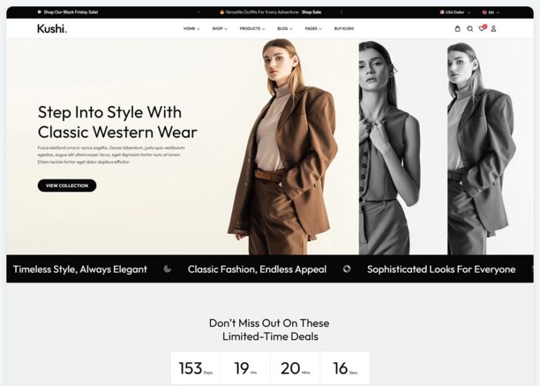 Online Boutique Website Themes & templates - Website Templates ...