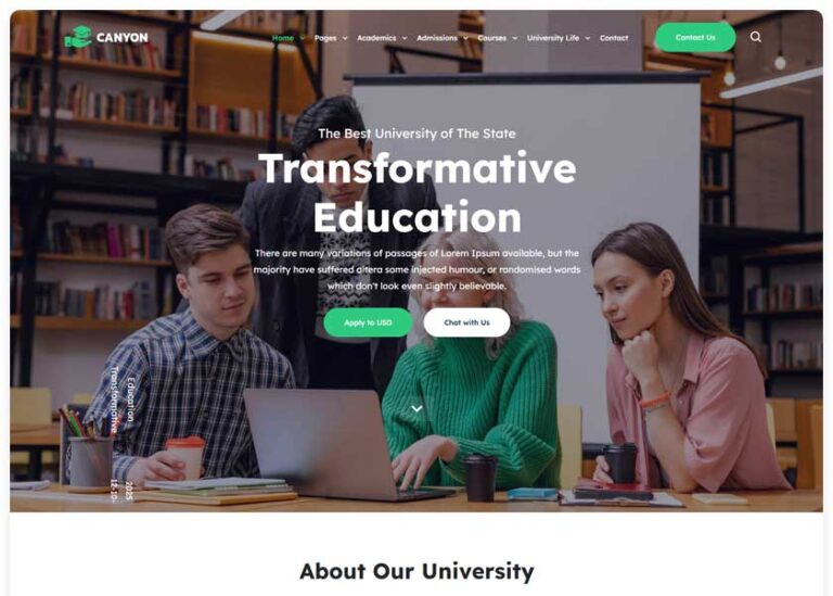 Universities & Education Website Themes Templates - Website Templates ...