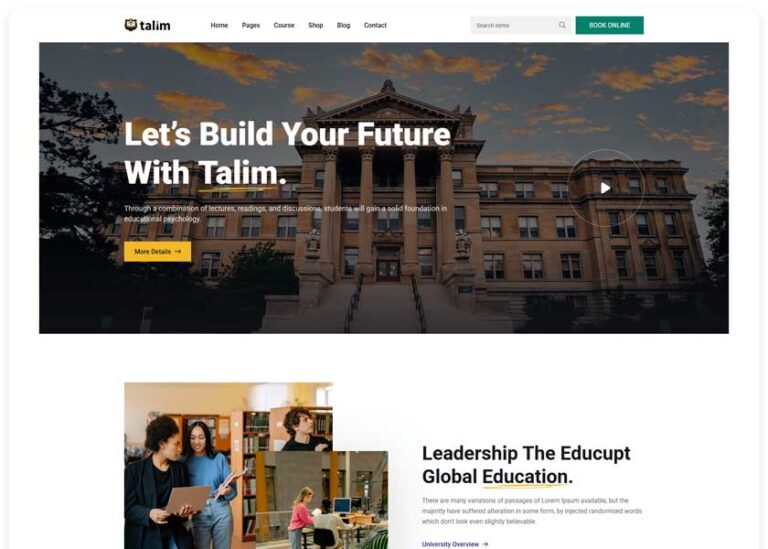 Universities & Education Website Themes Templates - Website Templates ...