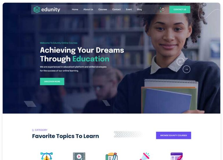 Universities & Education Website Themes Templates - Website Templates ...
