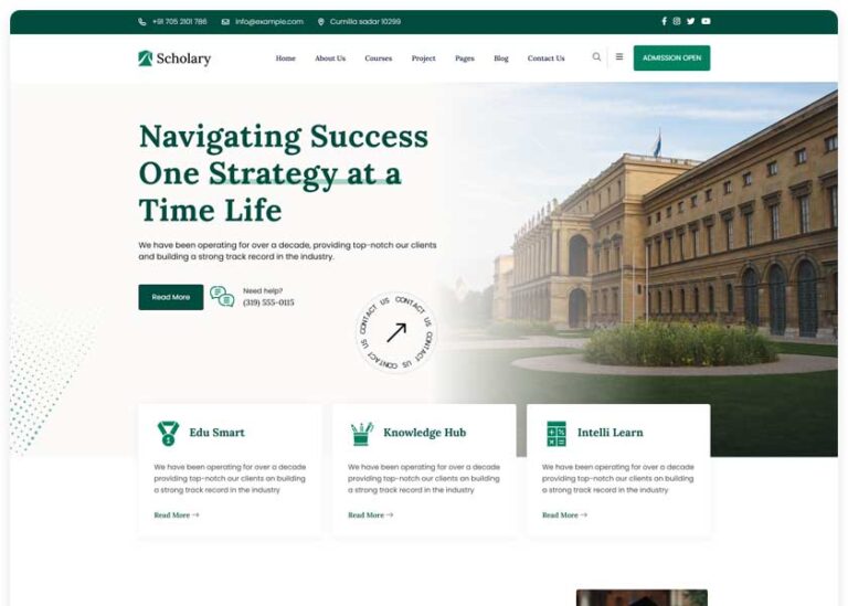 Universities & Education Website Themes Templates - Website Templates ...