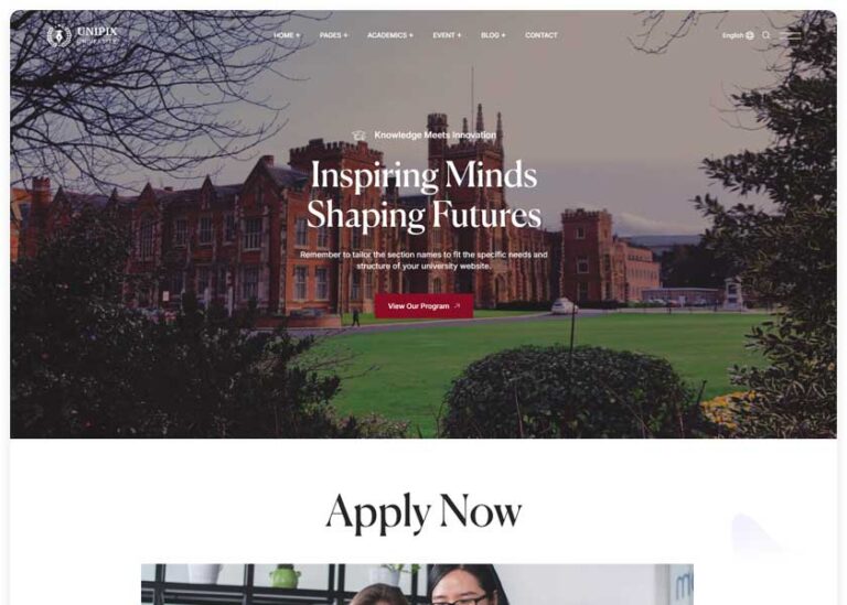 Universities & Education Website Themes Templates - Website Templates ...